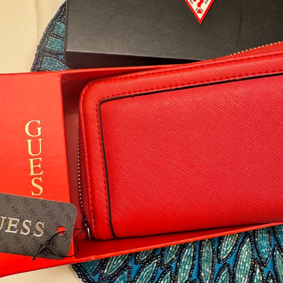 Guess | Accessories | Guess Red Wallet With Box And Tags | Poshmark